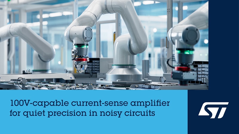 100V-capable current-sense amplifier from STMicroelectronics allows ...